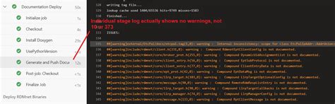 Only Up To 10 Warnings Logged From A Shellscript Task Are Displayed In The Build Summary · Issue