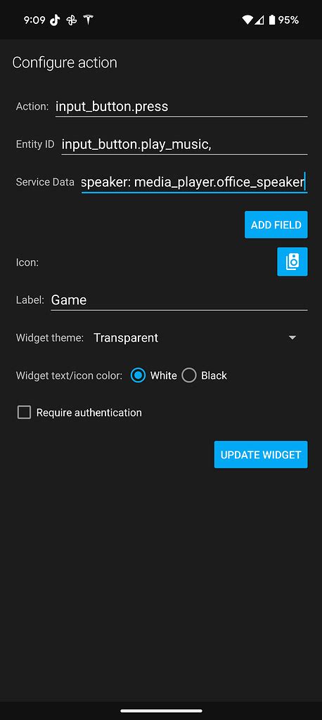 Android Action Button Widget With Data Home Assistant Companion For Android Home Assistant