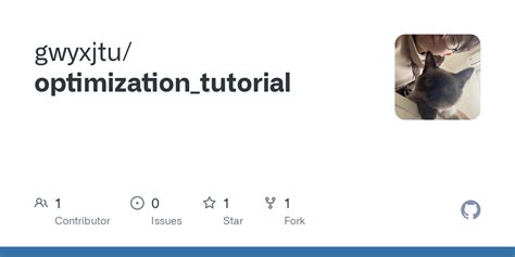 Github Gwyxjtuoptimizationtutorial