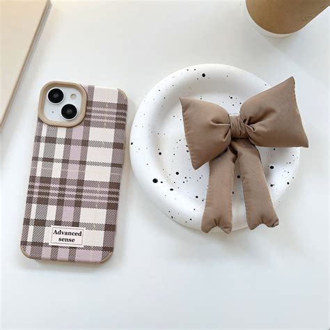 패딩리본 스마트톡 체크 범퍼케이스 아이폰케이스 아이폰15프로케이스 범퍼케이스 유니크 특이한 14프로맥스 13프로맥스 12프로맥스 귀여운 키치 감성 레트로 에이블리