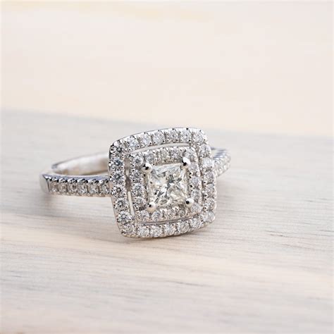 Cushion Cut Double Halo Engagement Rings