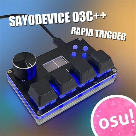 BTXETUEL SayoDevice O3C OSU Keyboard With Magnetic Linear Switches Knob Screen And Hotswap