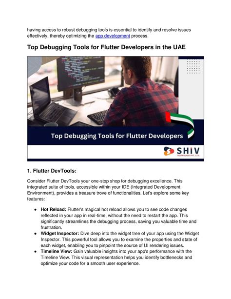 Ppt Uae Developers Guide To The Best Debugging Tools For Flutter