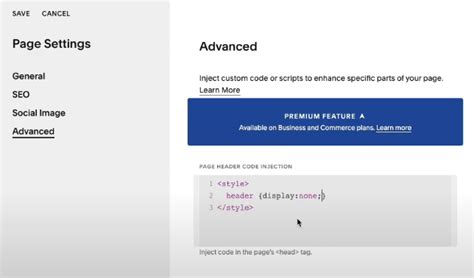 How To Remove Headers In Squarespace Local Creative