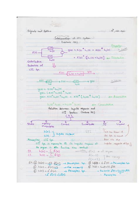 Solution Signals And Systems Interconnection Of Lti Relation Between