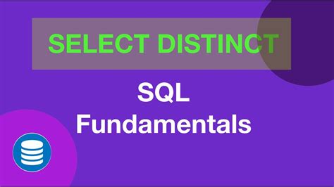 Sql Select Distinct Statement Sql Fundamentals Youtube
