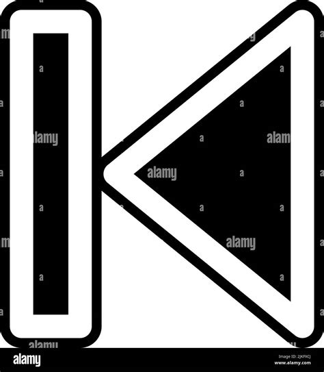 Backward Icon Black Vector Illustration Stock Vector Image And Art Alamy