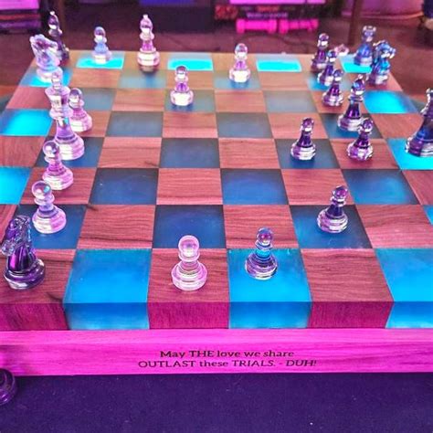 Luxury Chess Set Custom Chessboard Handcrafted Chessboard Resin And Wood Chess Set