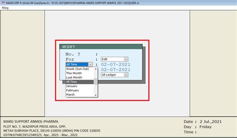 how to modify issue bom entry in marg software