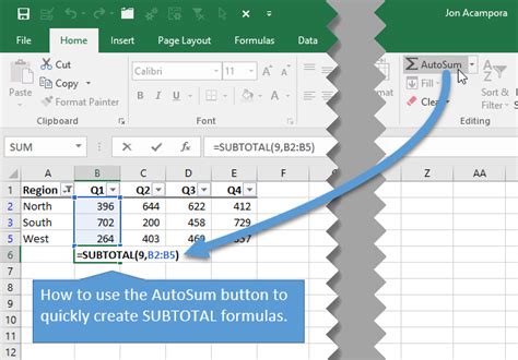 auto sum shortcut in excel tips and solution