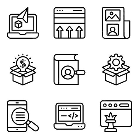 Pack Of Modern Seo Linear Icons Icons Pack Seo Icons Linearicons Png
