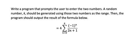 Solved Write A Program That Prompts The User To Enter The