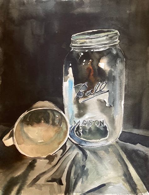 Mason Jar Still Life Print Ment Nelson