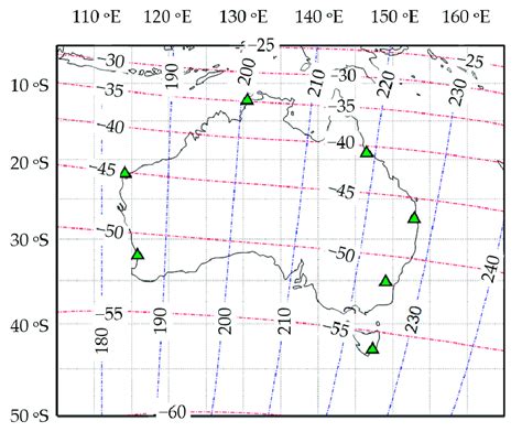 Location Distribution Of Ionospheric Observation Stations In Geographic
