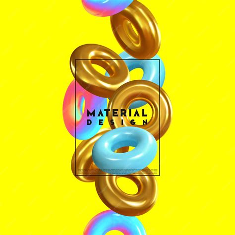 Premium Vector Abstract Background With Realistic Geometric 3d Tor