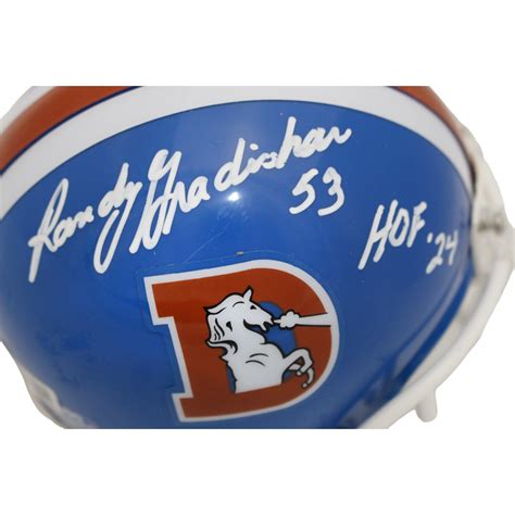 Randy Gradishar Signed Denver Broncos Tb Vsr4 Mini Helmet Hof Beckett