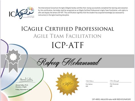 Excited To Share That I Have Achieved The Icagile Certified Professional Rafeeq Mohammad