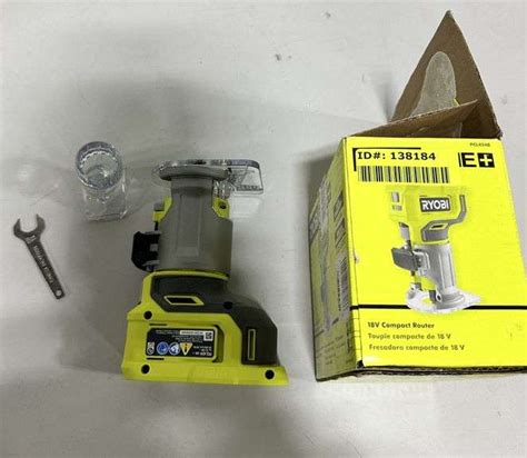 Ryobi One 18v Cordless Compact Fixed Base Router Tool Only Lambrecht Auction Inc