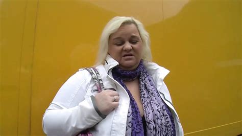 German Bbw Blonde Strokes Her Big Tits In The Presence Of A Watcher Who Films Her Masturbating