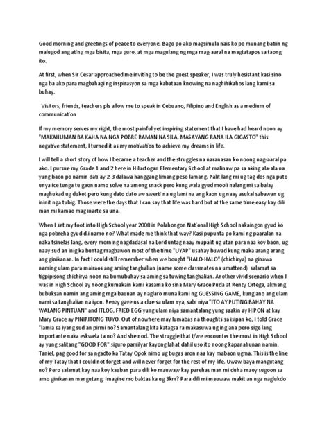 Guest Speaker Speech Pdf