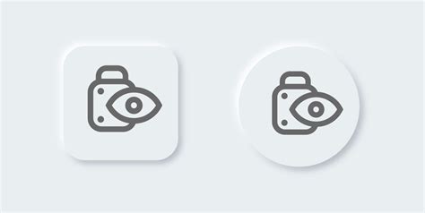 Private Line Icon In Neomorphic Design Style Privacy Signs Vector