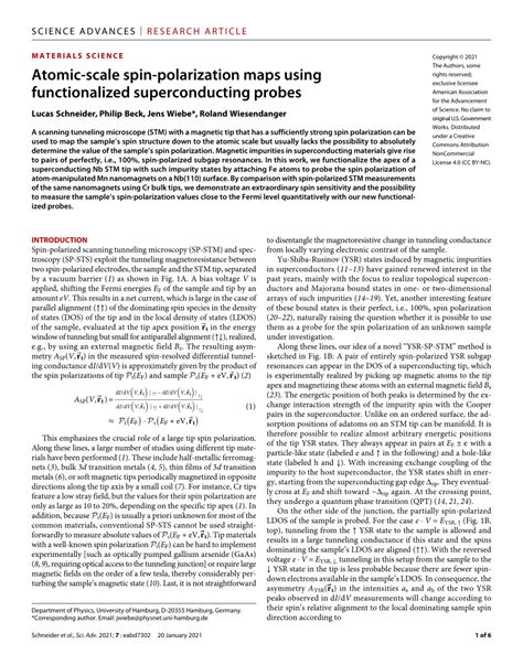 Pdf Atomic Scale Spin Polarization Maps Using Functionalized