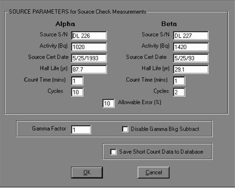 Preferences Source Parameters Dialogue Box Download Scientific Diagram