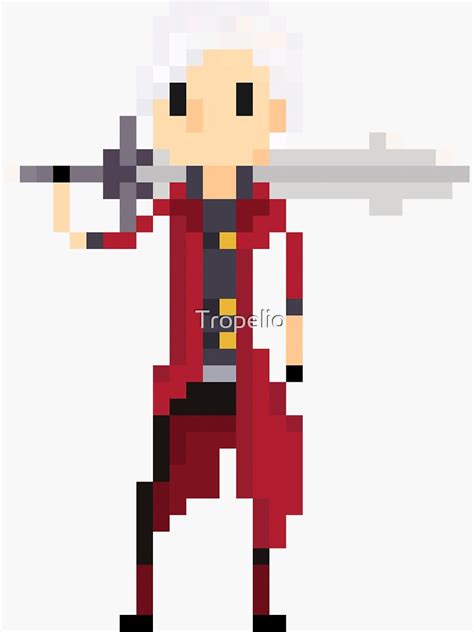 Pixel Dante Sticker For Sale By Tropelio Redbubble