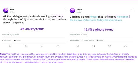 1 Coding Of Two Example Tweets Based On The Anxiety And Sadness
