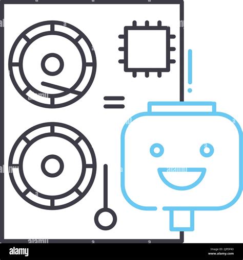 Icône De Ligne Du Kit Robot Symbole De Contour Illustration