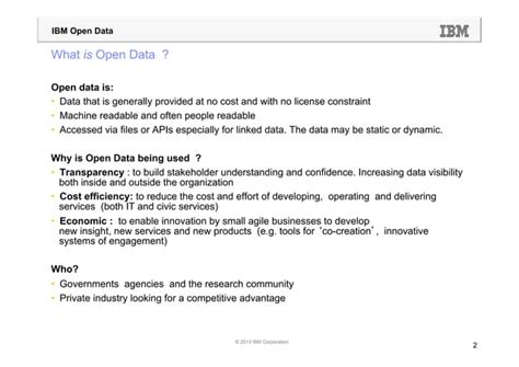 IBM Open Data PPT