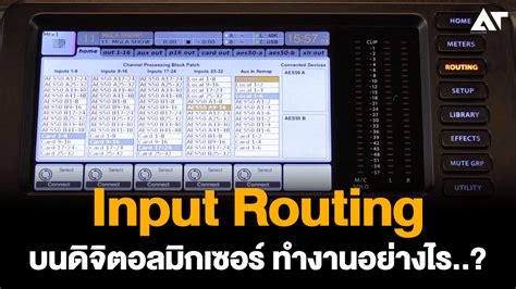 Input Routing บนดจตอลมกเซอร ทำงานอยางไร