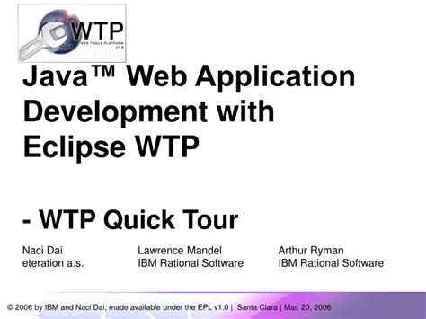 Ppt Java™ Web Application Development With Eclipse Wtp Wtp Quick Tour Powerpoint