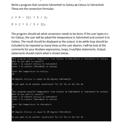 solved write a program that converts fahrenheit to celsius