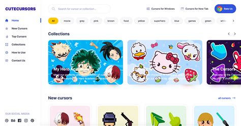 how to use cute cursors extension