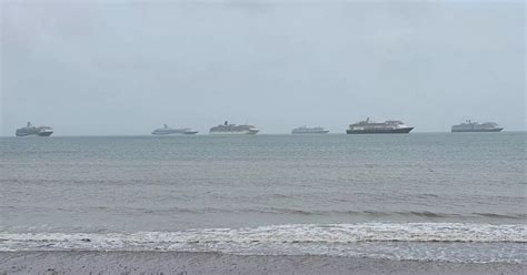 Huge Fleet Of Ghost Ships Spotted Off Uk Coast As Cruise Liners
