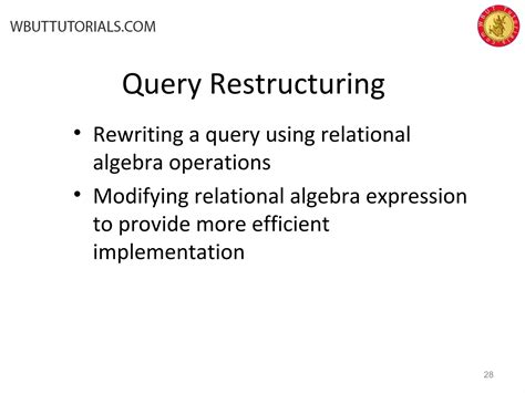 Query Processing And Optimization Ppt