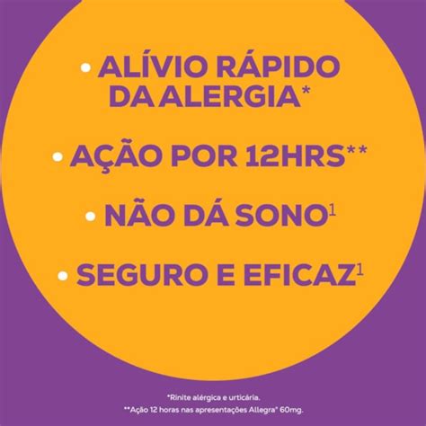 Antialérgico Allegra 180mg 10 Comprimidos
