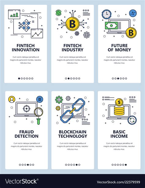 Web Site Linear Art Onboarding Screens Royalty Free Vector