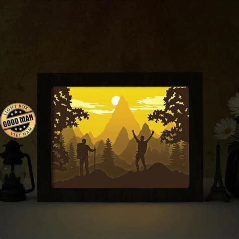 Template Designs To Create A 3d Light Boxes Of Landscapes In The World