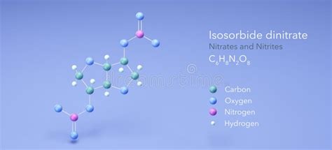Isosorbide Dinitrate Molecule Molecular Structures Nitrates And Nitrites 3d Model Structural