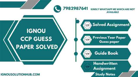 IGNOU CCP Guess Paper Solved IGNOU Solved Assignment