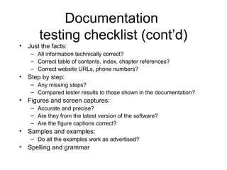 Documentation Testing Ppt