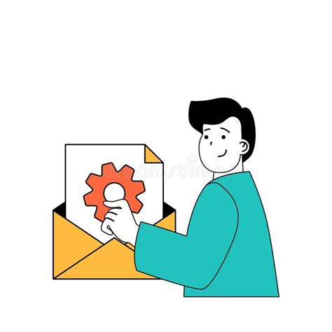 Marketing And Development Concept With Cartoon People In Flat Design