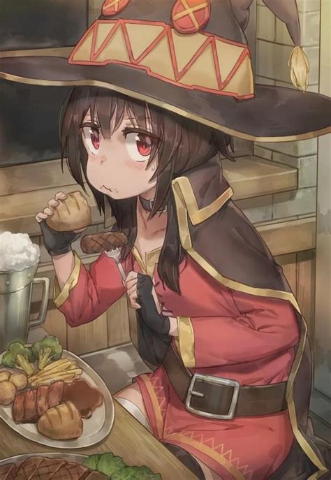 Megumin Eating At The Guild Rkonosuba