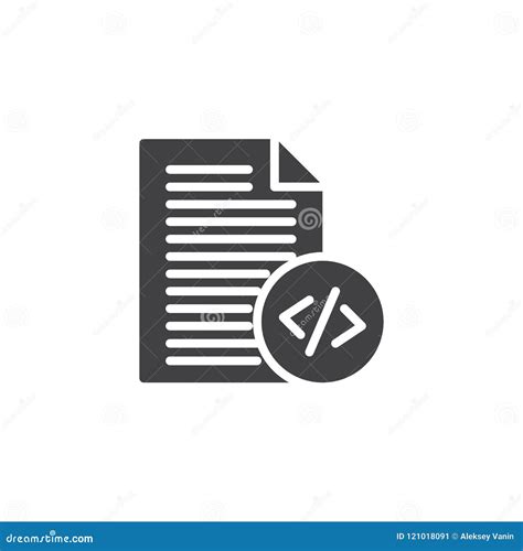 Coding File Vector Icon Stock Vector Illustration Of Database