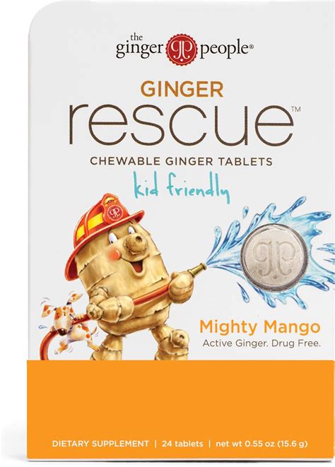 The Ginger People Rescue Chewable Tablets Orange Mighty Mango 0 55