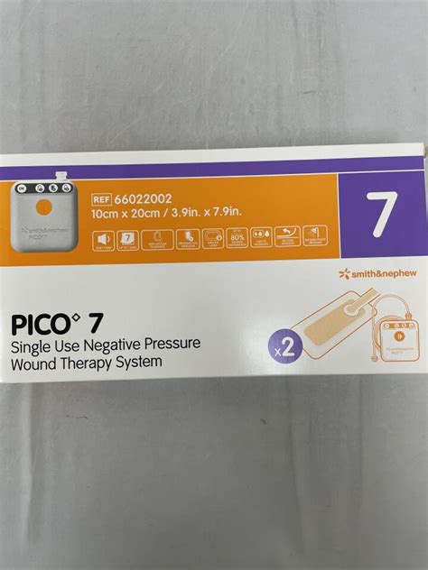 New Smith And Nephew 66022002 Pico 7 Npwt System W Two Dressings 10cm X 20cm Disposables