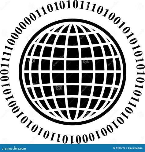 binary globe stock illustration illustration of technology 4487792
