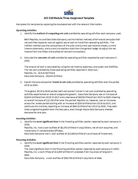 Acc 318 Module Three Assignment Template Acc 318 Module Three Assignment Template Complete